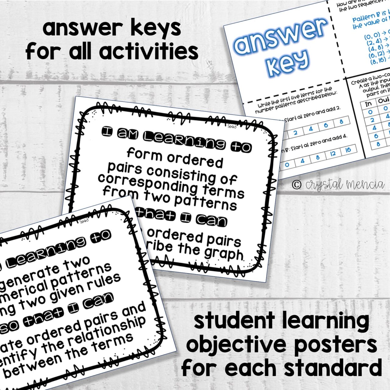 Numerical Patterns Interactive Notebook Activities (5OA3)