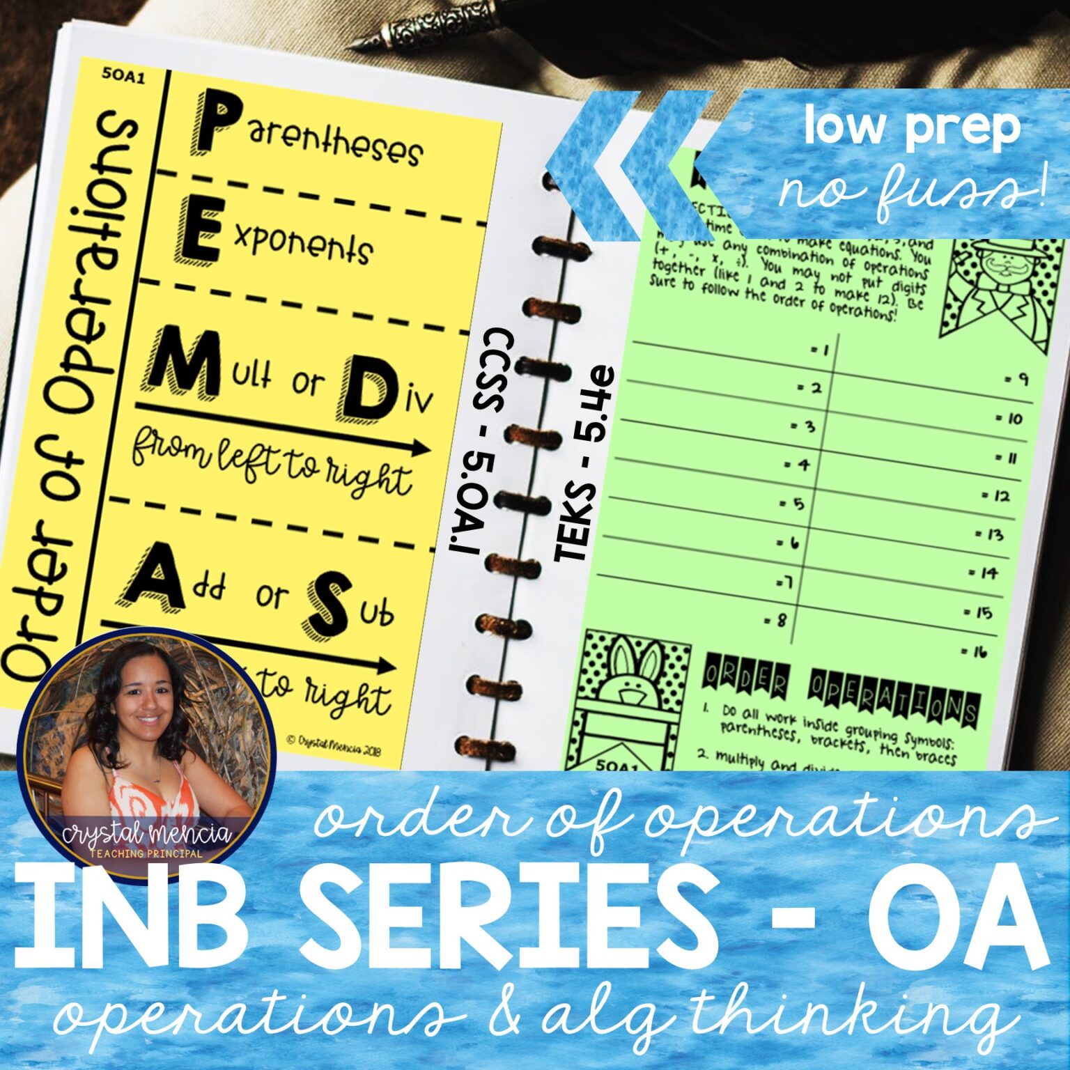 Grouping Symbols Interactive Notebook Activities (5OA1)
