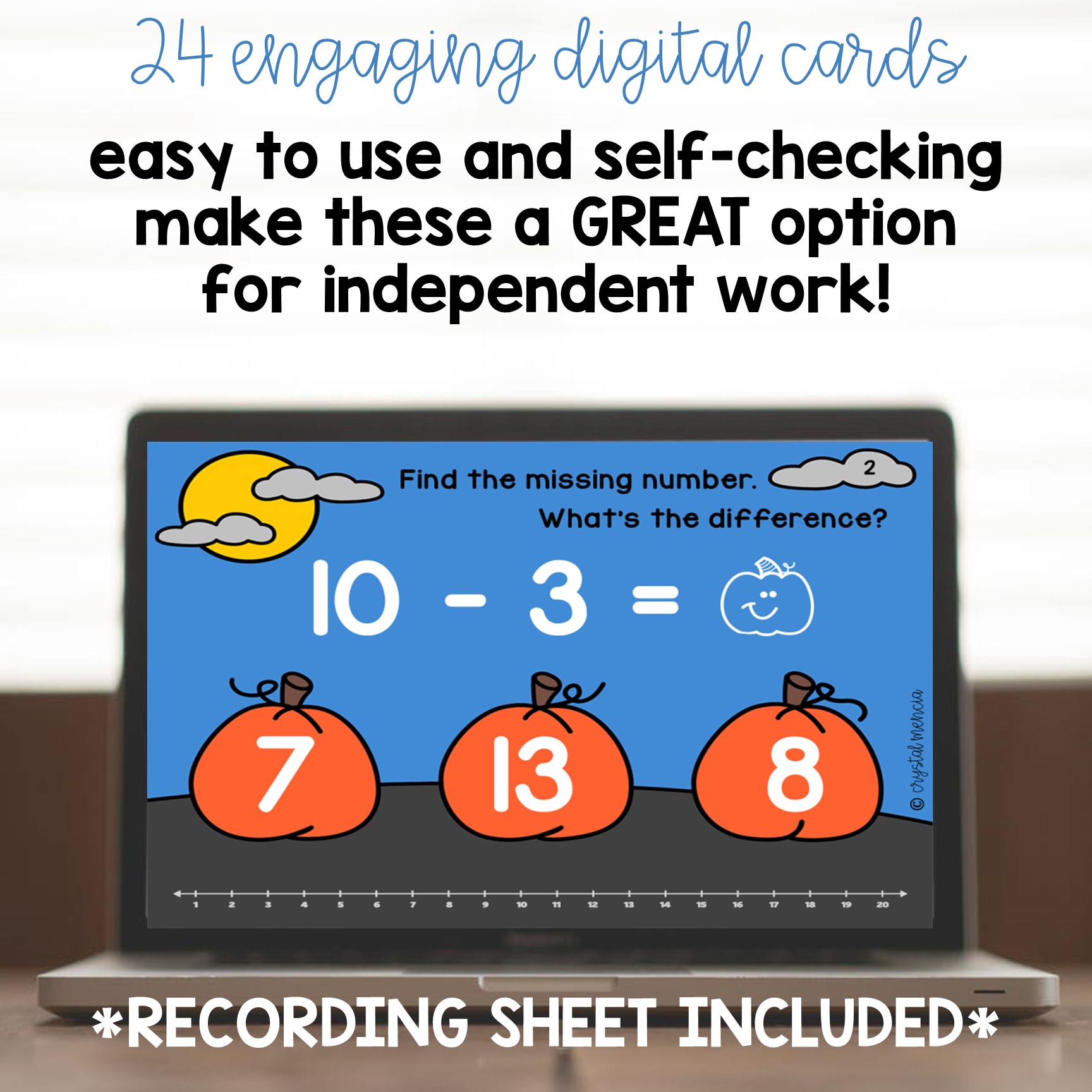 Find the Unknown Number: Addition & Subtraction Pumpkin Boom Cards™ (1OA8)