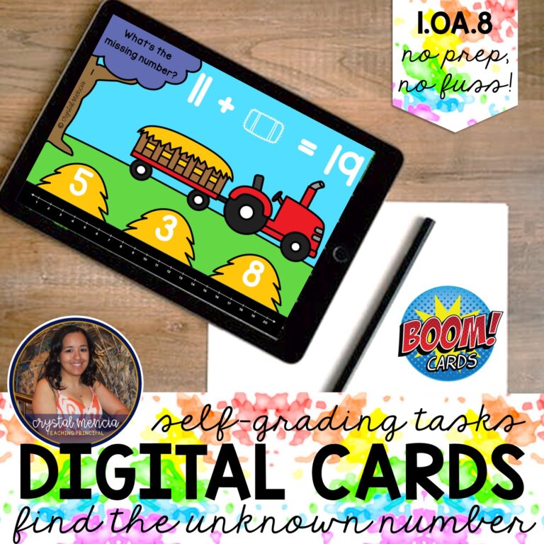 Find the Unknown Number: Addition & Subtraction Farm Boom Cards™ (1OA8)